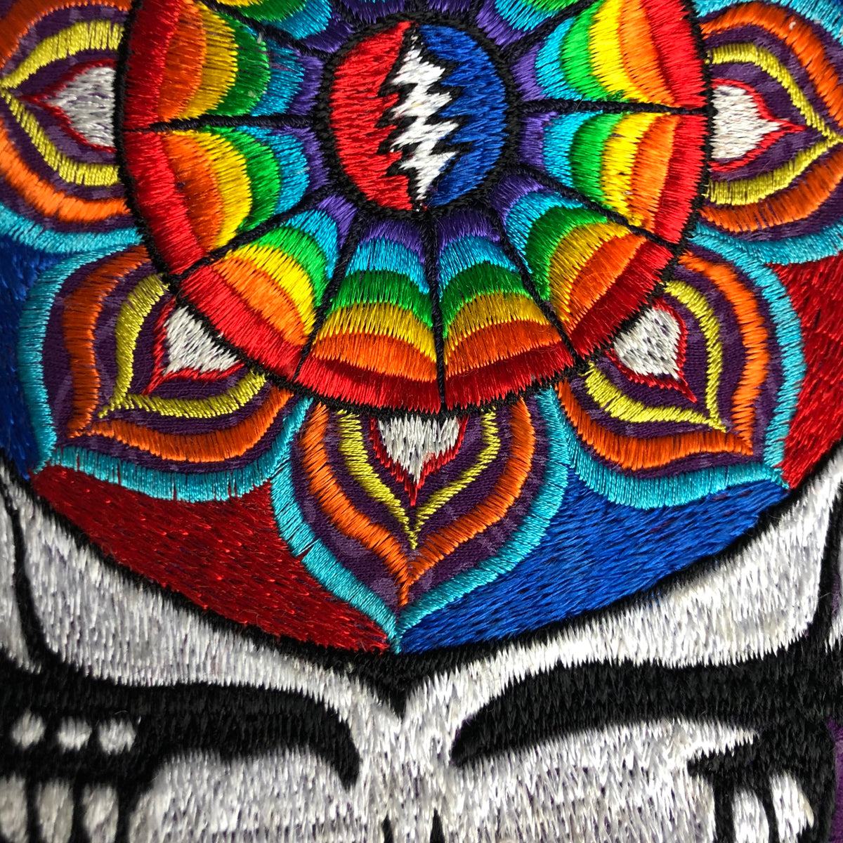Large Rainbow Stealie Patch 8" (Purple background) – Deadheads Closet